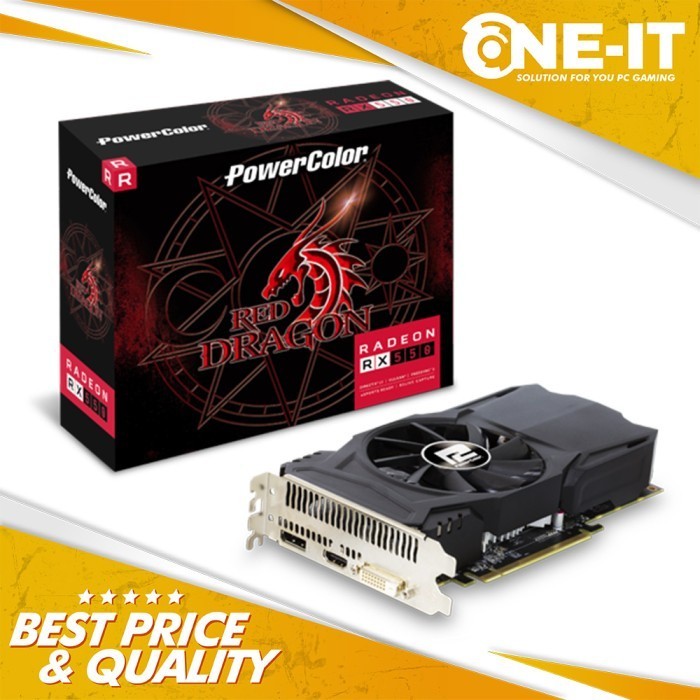 Jual VGA PowerColor Red Dragon Radeon RX 550 4GB GDDR5 | Shopee Indonesia