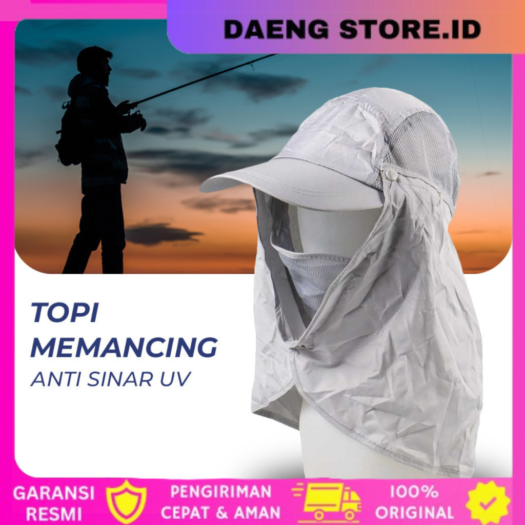 Jual Topi Mancing Jepang Anti Panas UV Fishing Hat topi Petani topi ...