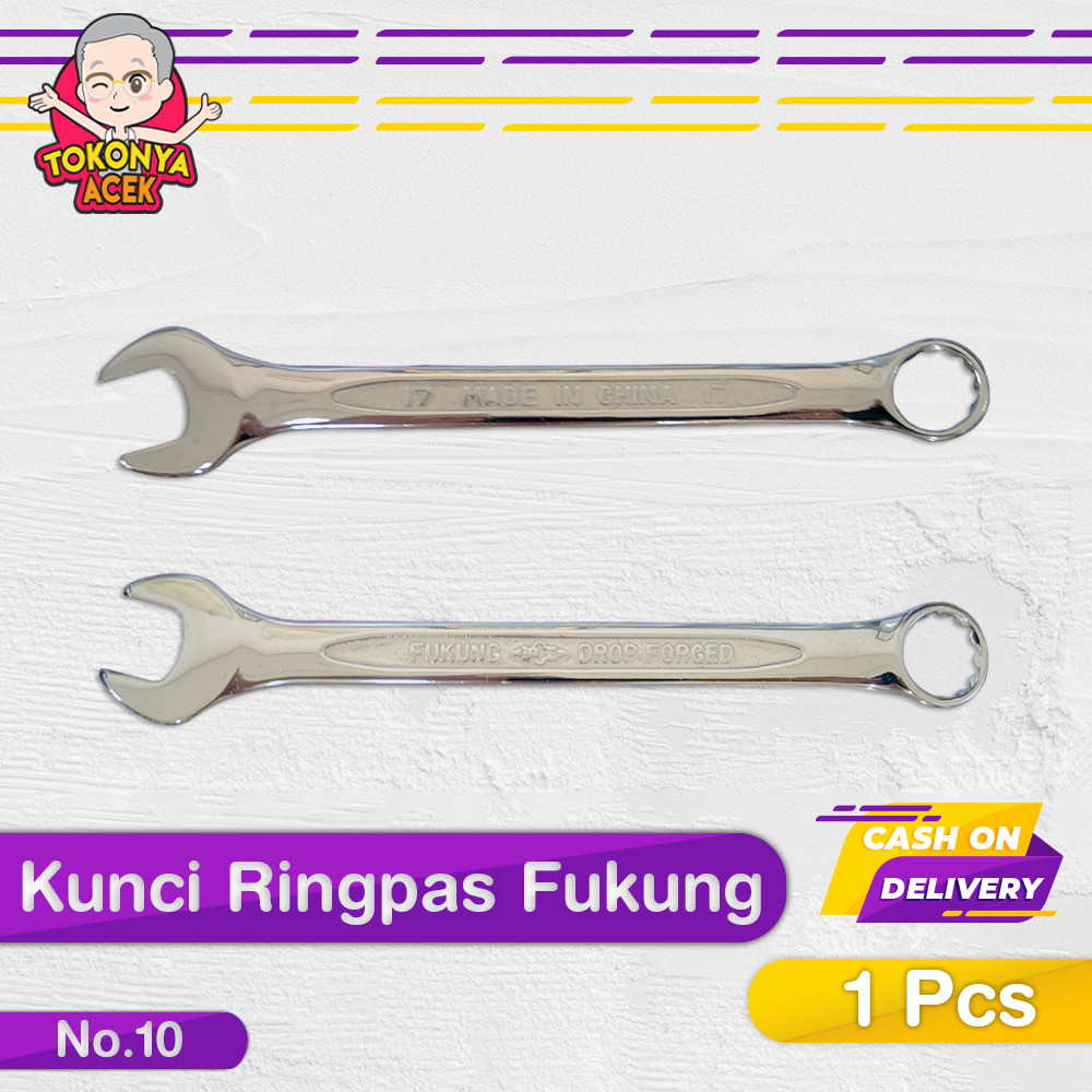 Jual Kunci Ring Pas 10 mm Kilat Fukung Asli/Double Combination Wrench ...