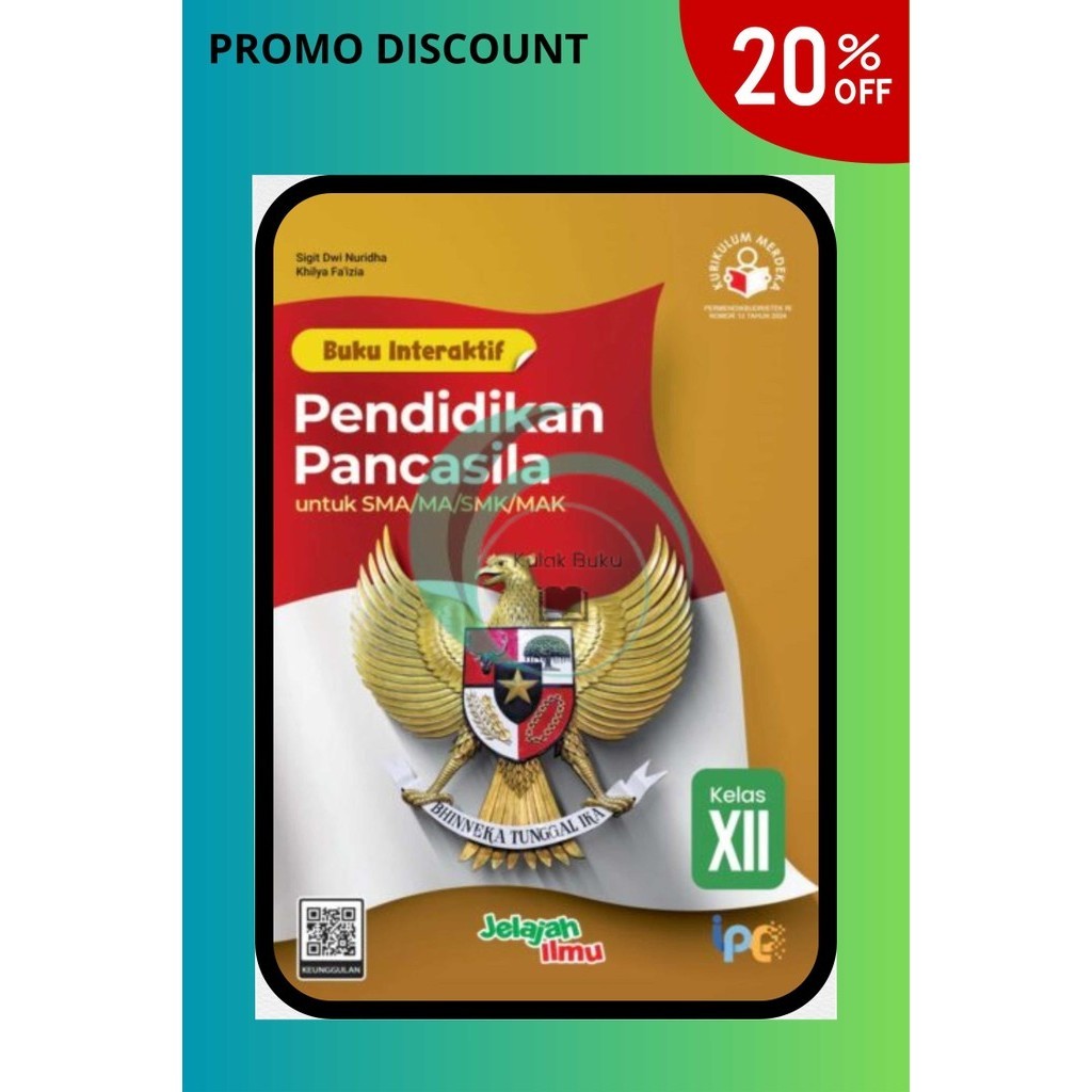 Jual Buku Paket Interaktif PPKN Kelas 12/XII SMA/MA Kurikulum Merdeka Intan pariwara Tahun 2024 ...