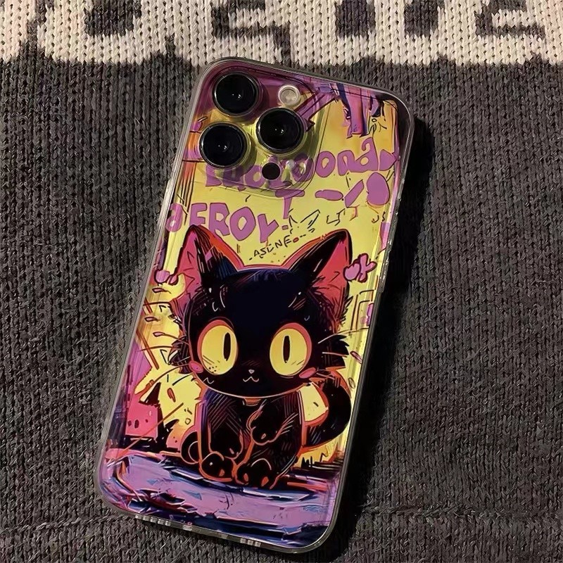 Jual Kucing Hitam Surat Keren Phone Case Oppo A1k/C2 A3s A15/A15s A16 ...