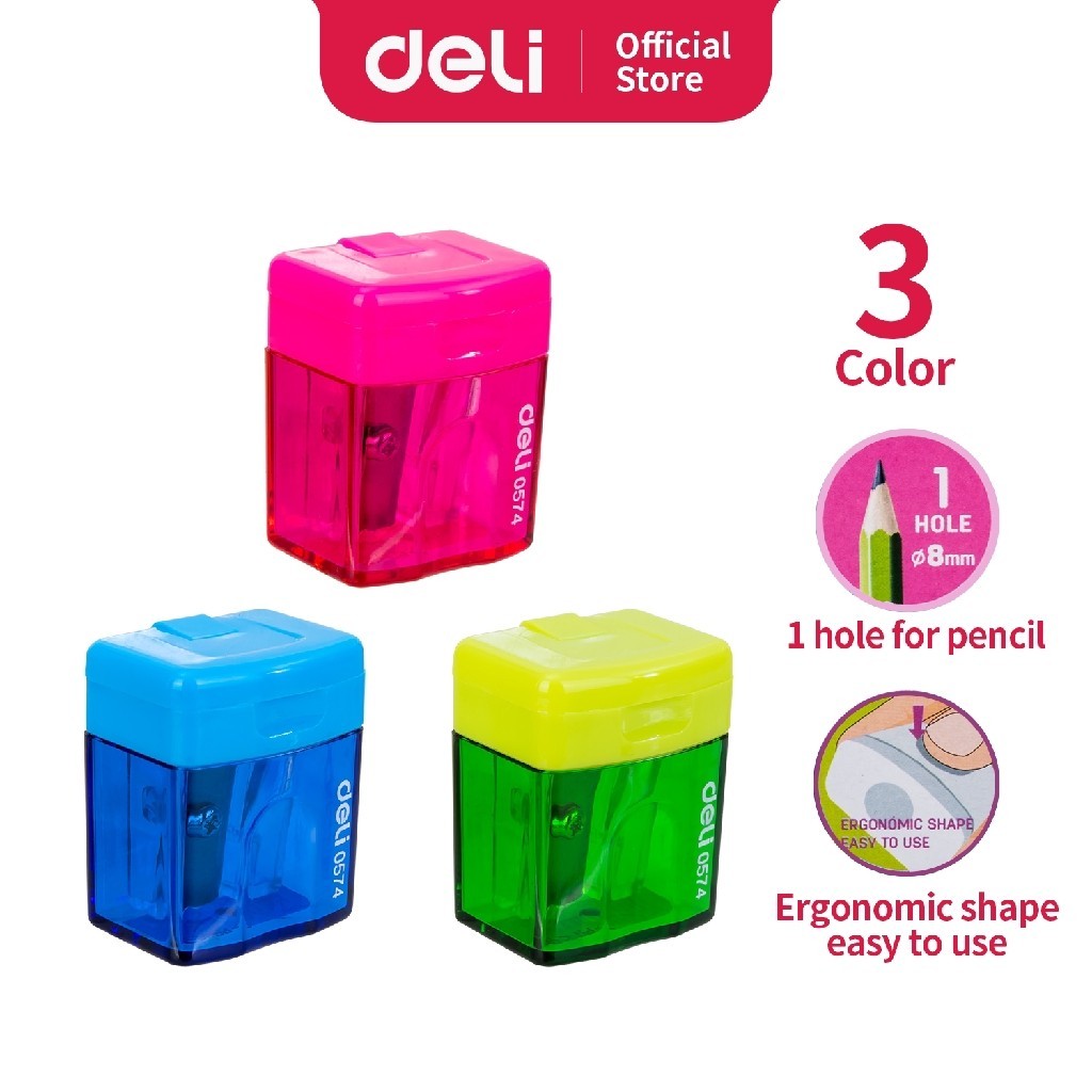 Jual Deli E0574 Rautan Pensil 1-Hole dengan Kanister, Desain Ergonomis ...