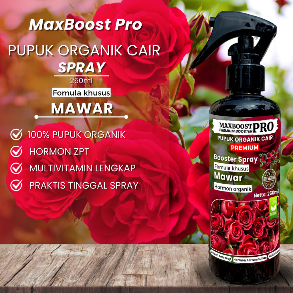 Jual Pupuk Organik Cair Spray Tanaman Hias Bunga MAWAR Plus Hormon ZPT ...