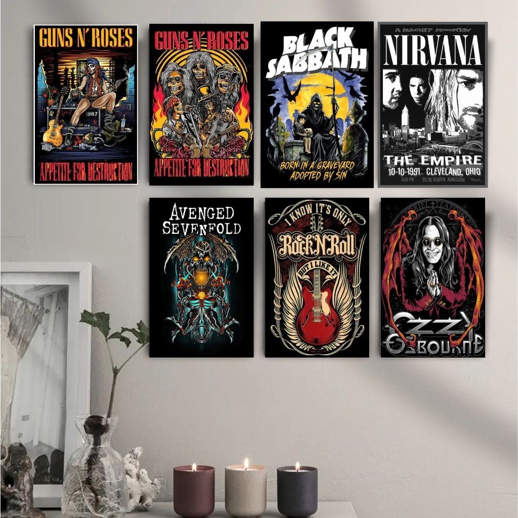 Jual Poster kayu Band - Dekorasi dinding Hiasan Dinding Kamar Band Rock ...