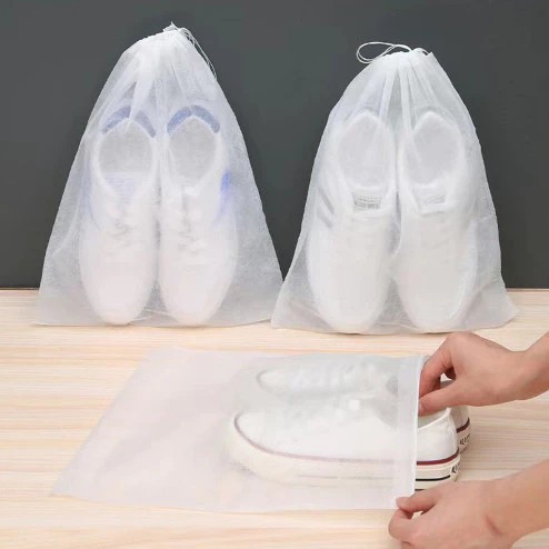 Jual Pouch Tas Serut Sarung Sepatu Kantong Shoe Bag Penyimpanan Sendal ...