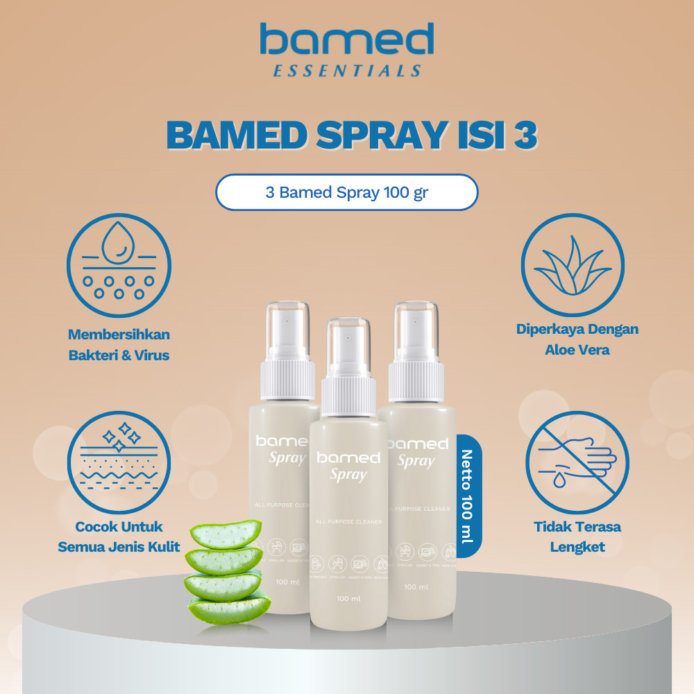 Jual Bamed Essentials Spray All Purpose Cleaner 100ml Isi 3 | Shopee Indonesia