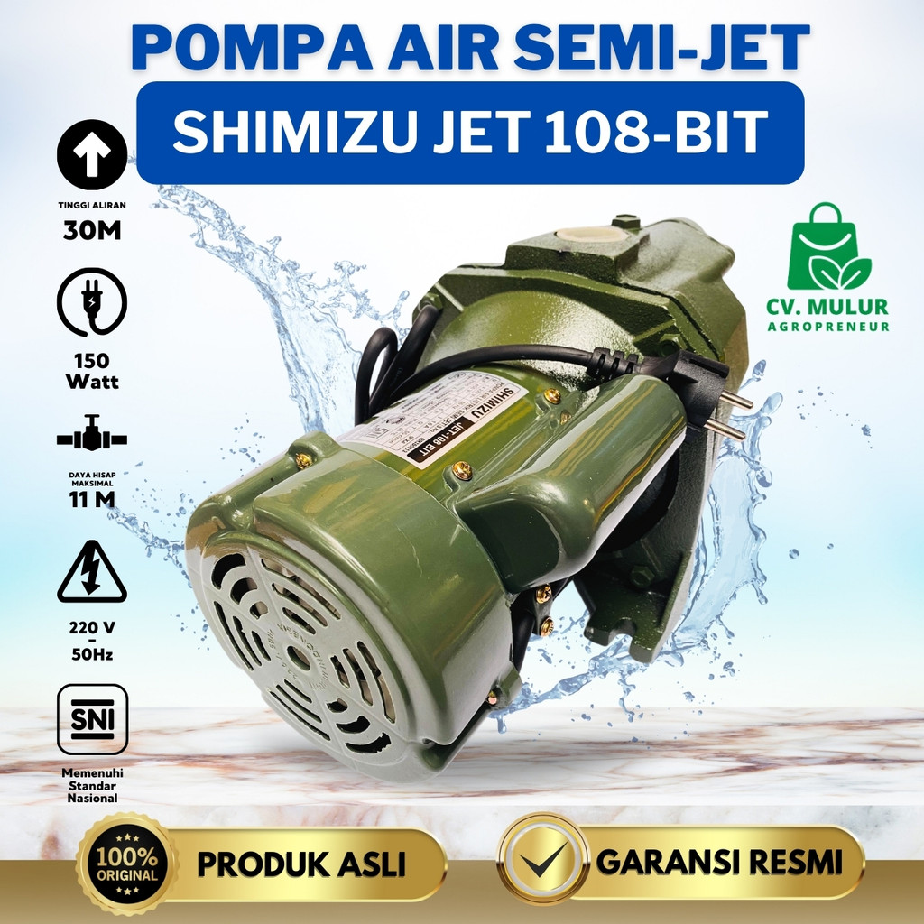 Jual Pompa Air Shimizu Semi Jet Pump JET 108 BIT Original | Shopee Indonesia