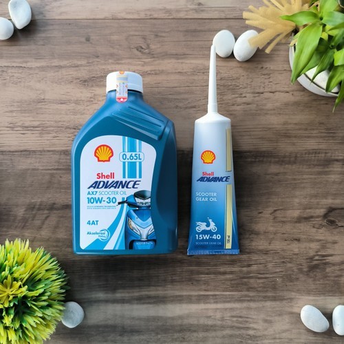 Jual Oli Mesin Motor Matic Shell AX7 Matic Sae 10W-30 0.65L Dan Gardan 120 ML Original | Shopee ...