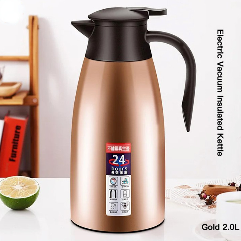 Jual Xiaomi 2L Thermal Coffee Bottle Stainless Steel Vacuum Flasks Office Hot Coffee Thermos ...