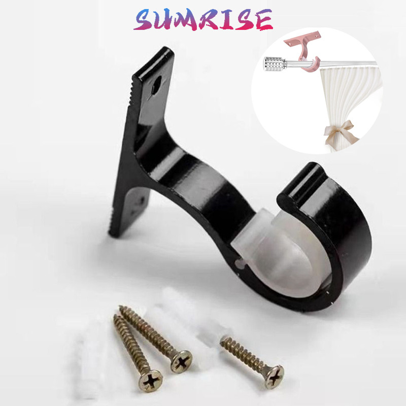 Jual 2pcs Aluminum Alloy Curtain Rod Brackets, Penyangga Tiang Gorden ...
