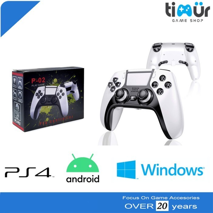 Jual P-02 Pro Controller Gamepad Stik Stick PS4 Android PC Warna Putih ...