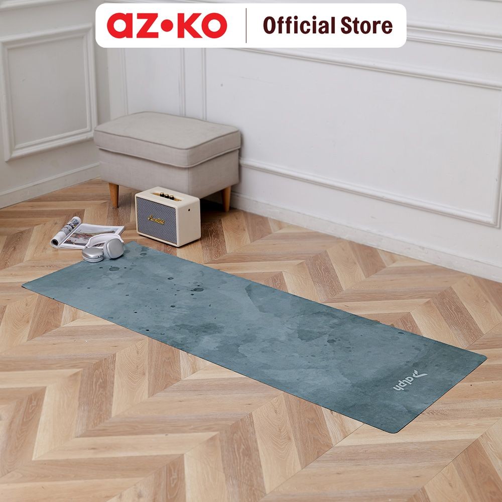 Jual AZKO Alph Matras Yoga Lipat Suede Rubber Forest - Hijau Mat Alas Senam Mattress Latihan ...