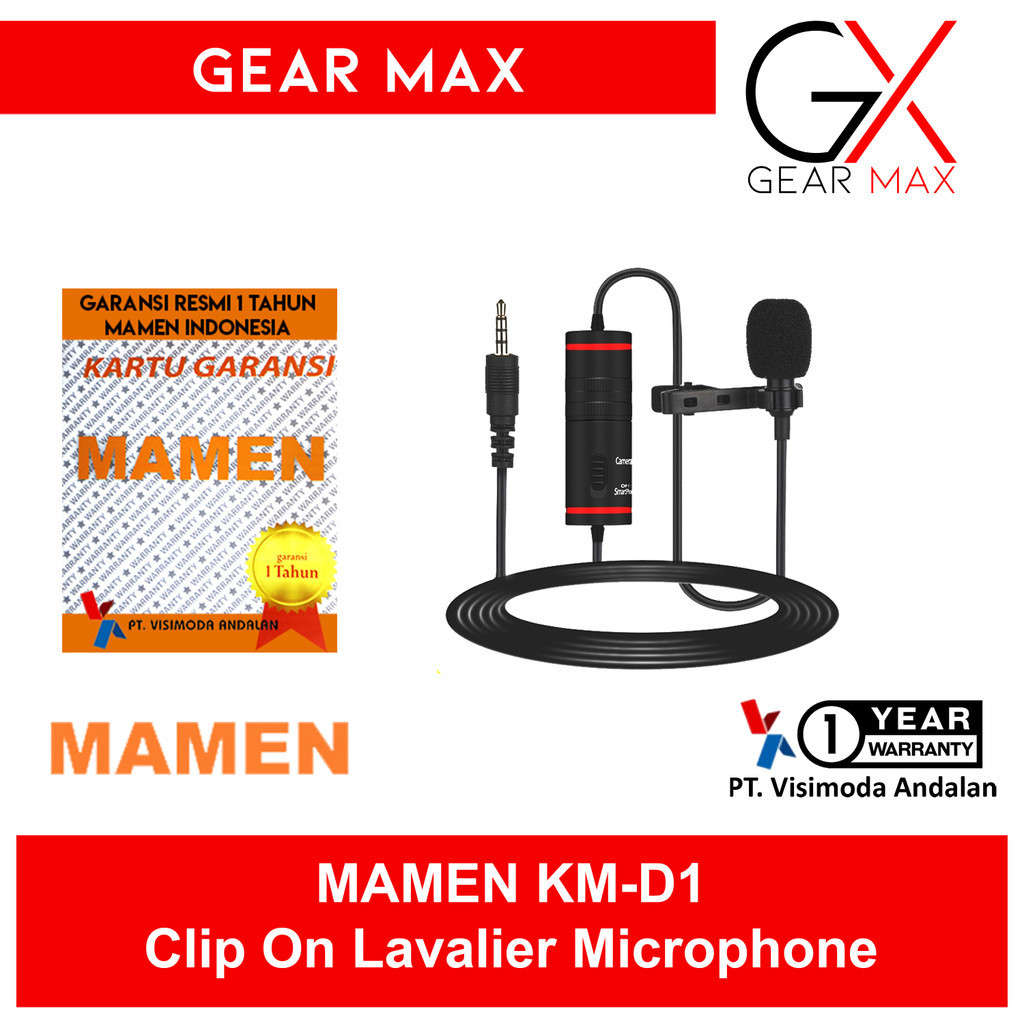Jual MAMEN KM-D1 KMD1 KM D1 Clip On Mic Microphone for Camera ...
