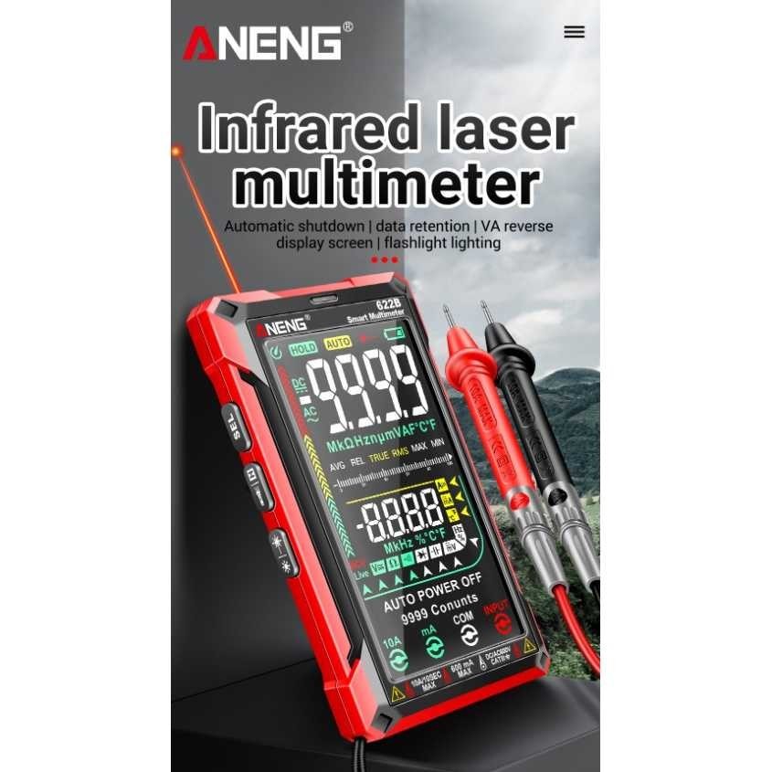 Jual ANENG Smart Digital Multimeter Tester Infrared Laser - 622B - AH ...