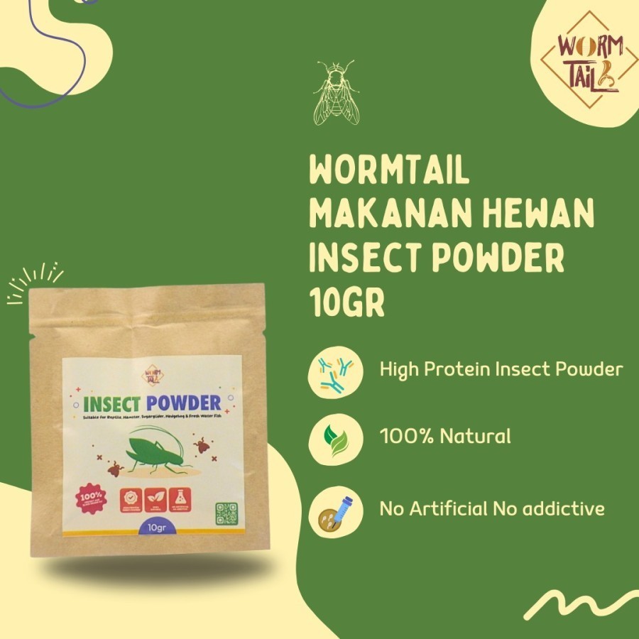 Jual WORMTAIL Makanan Hewan Insect Powder 10gr | Shopee Indonesia