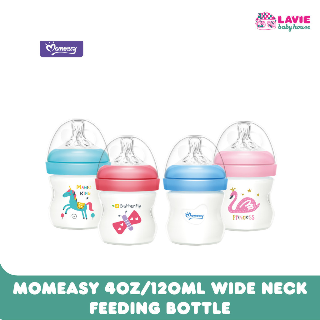 Jual momeasy 4oz/120ML Wide neck Feeding Bottle | Shopee Indonesia