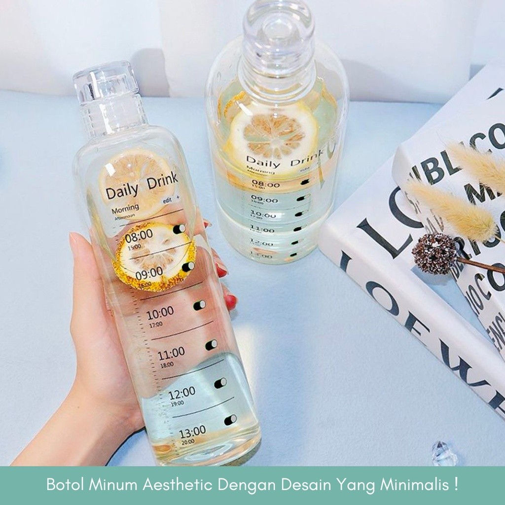 Jual ARO - Botol Minum Aesthetic Water Bottle Botol Bening Estetik ...