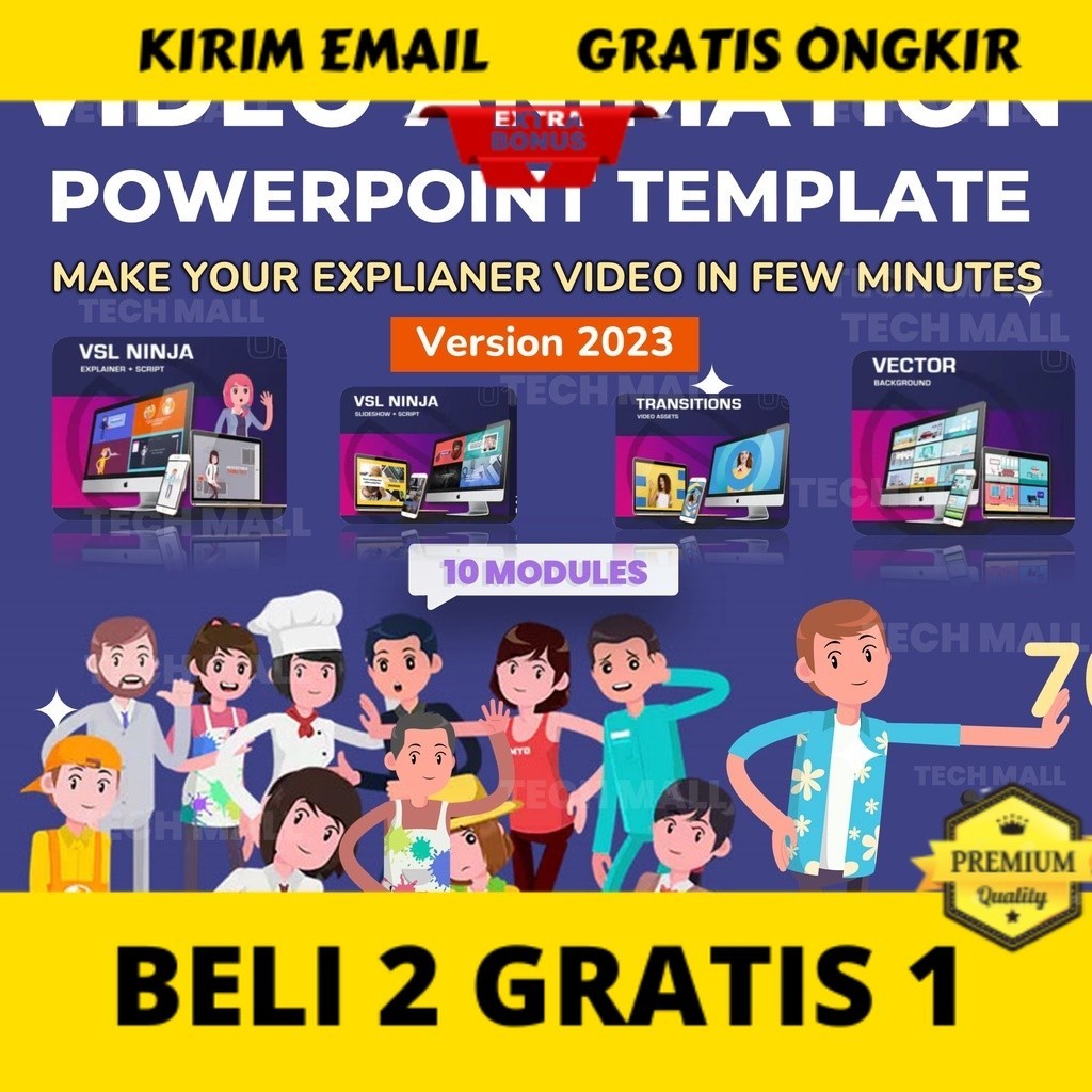 Jual 2025 NS Video Animation & Explainer PowerPoint Template v2023 | Shopee Indonesia