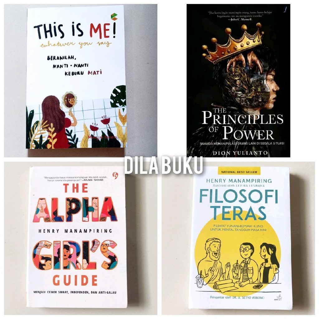 Jual 1 Paket 4 buku motivasi ; This is me ! + The principles of power + The alpha girls guide ...