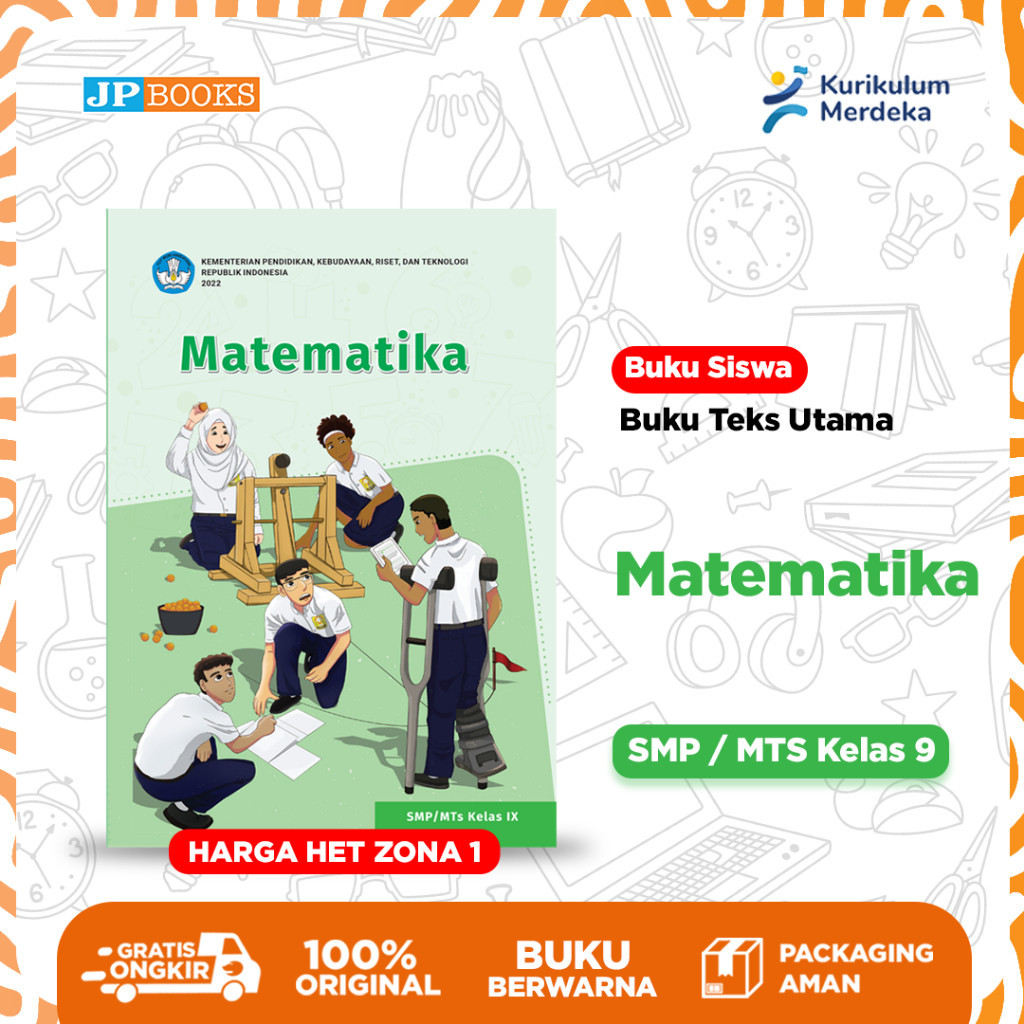 Jual JP Books – Buku Siswa Teks Utama Het Kurmer Sekolah Matematika Smp/Mts Kelas 9 - Kurikulum ...