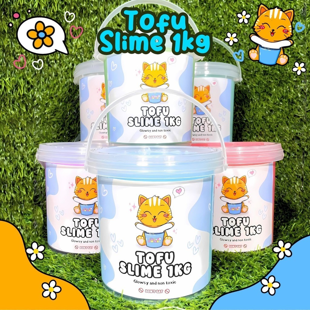 Jual SLIME TOFU 1000 ML || SLIME TOFU 1000 ML TERMURAH || SLIME TERCANTIK || SLIME BAGUS ...