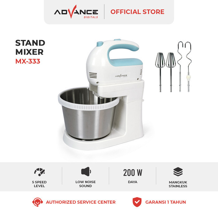 Jual Advance Stand Mixer MX-333 Standing Mixer 200W MX333 Kapasitas 2 ...
