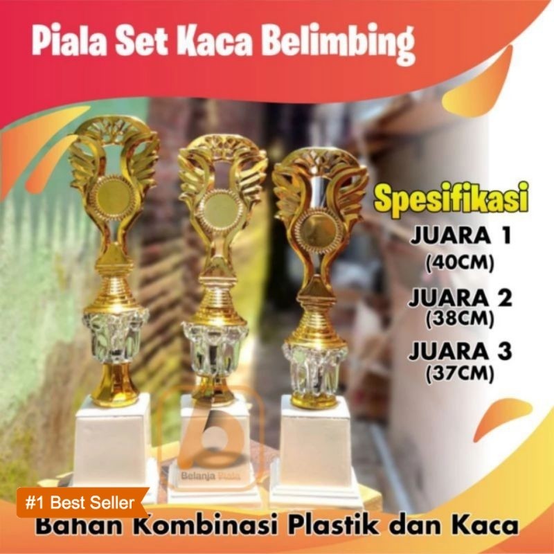 Jual PIALA JUARA 123 KOMBINASI KACA ( SATUAN ) | Shopee Indonesia