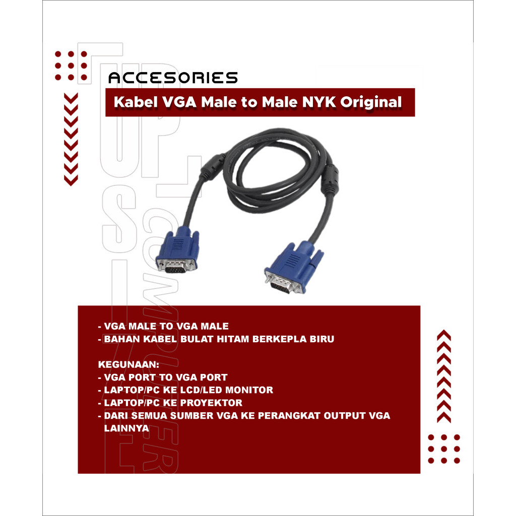 Jual Kabel VGA Male to Male NYK Original | Shopee Indonesia