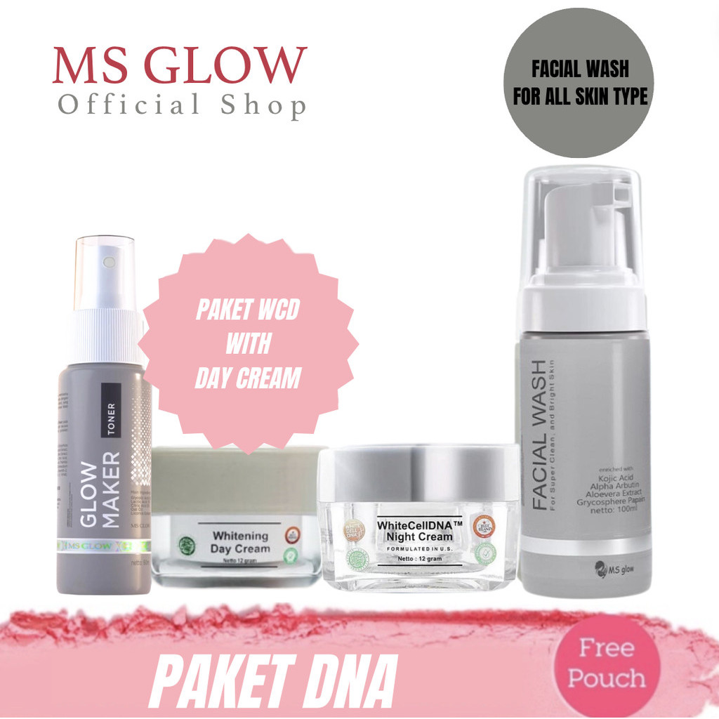 Jual MS Glow Paket White Cell DNA / Paket Wajah MS Glow terbaru / White ...