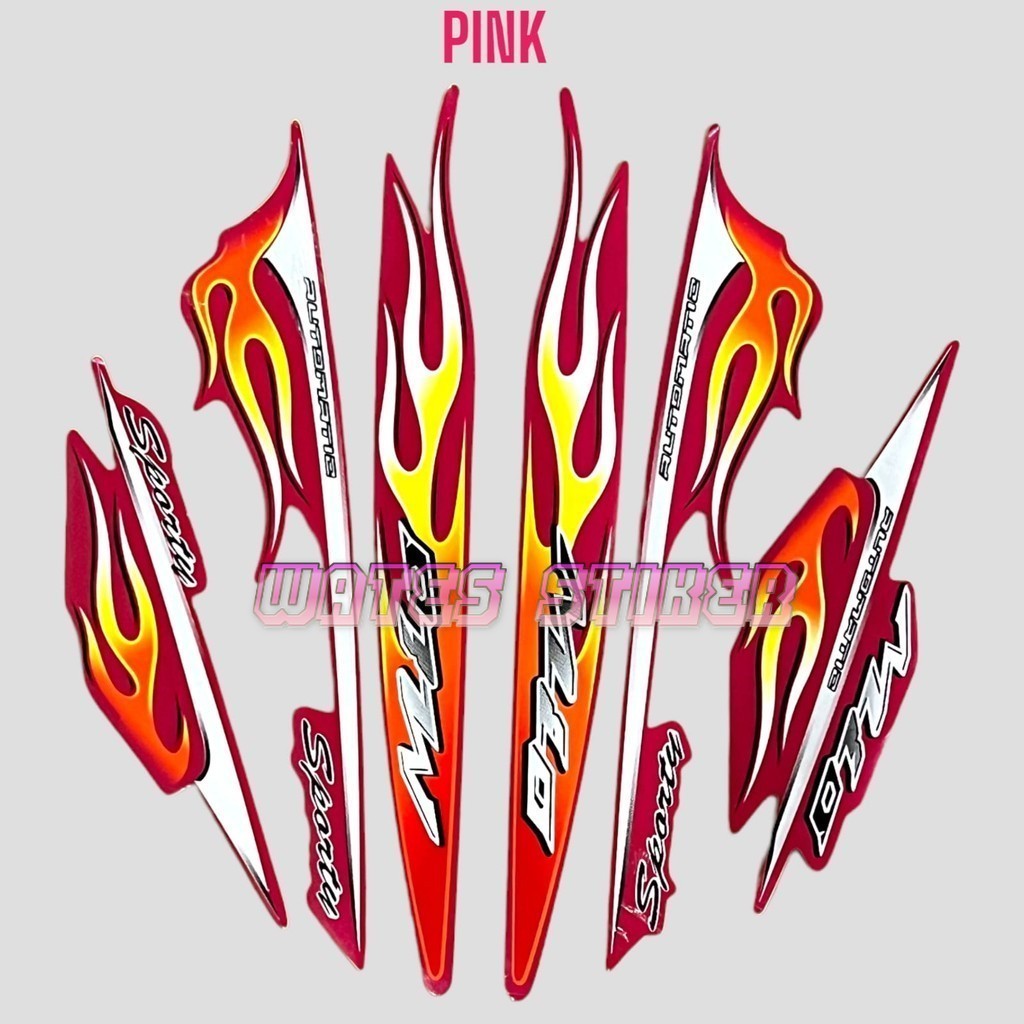 Jual Striping Decal Polet Sticker motor Yamaha mio 2006 2007 sporty api ...