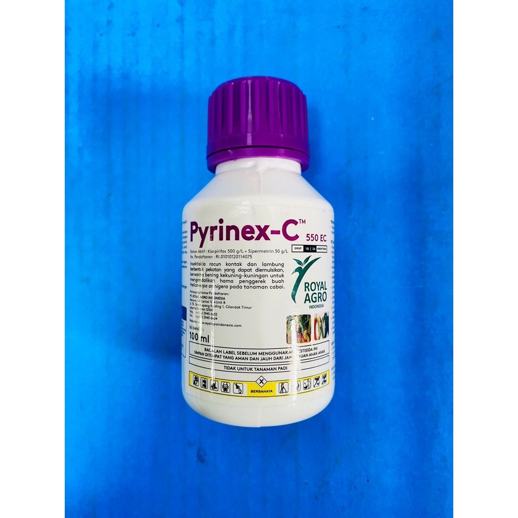 Jual Insektisida PYRINEX- C 550 EC dari royal agro isi100 ml | Shopee ...