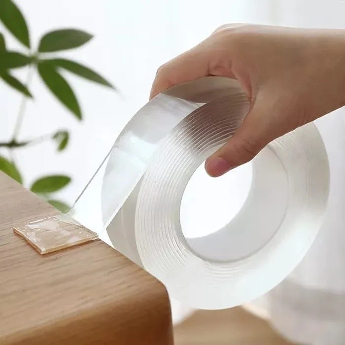Jual Isolasi Double Tape 2 Sisi Bening Perekat Dinding Tembok Tanpa ...