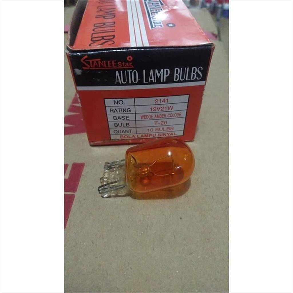 Jual Lampu Bohlam Tancap Amber Orange T20 12V Kaki 1 21W Stanlee Star ...