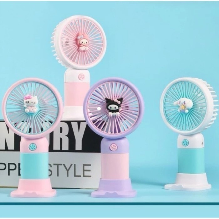 Jual Kipas Angin Mini Portable Karakter Lucu Sanrio USB Rechargeable ...