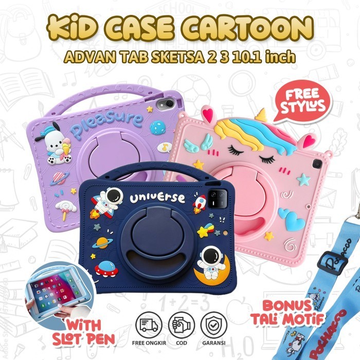 Jual Casing Universal Advan Tab Sketsa 3 2 10.1" 2023 Case Bonus ...