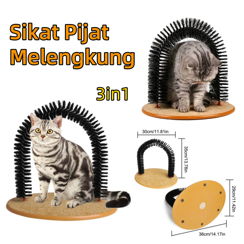 Jual 3 in1 Sikat Pijat Lengkungan Kucing/mainan Penggoda Kucing/Kucing ...
