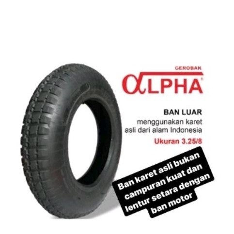 Jual BAN DALAM/BAN LUAR GEROBAK PASIR ALPHA KARET MURNI ASLI | Shopee ...