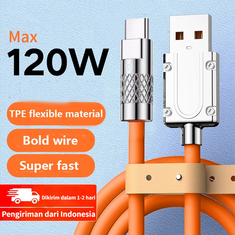 Jual 120W kabel Data Fast Charging Super Charger Ip Type c To Tipe C PD ...
