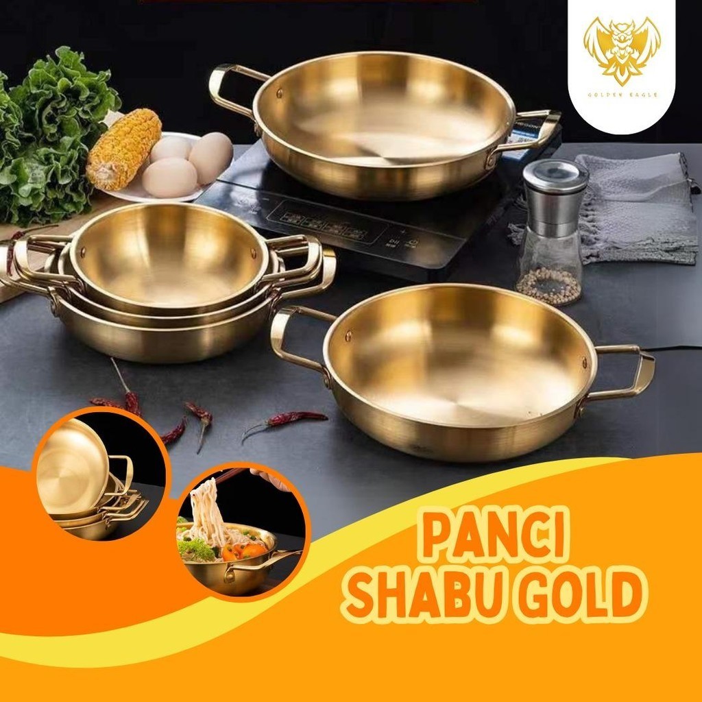 Jual Panci Ramen Noodle Pot Stainless Ramyun Panci Shabu Gold Tebal ...