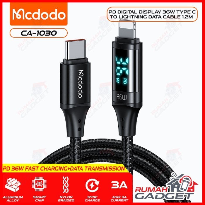 Jual MCDODO - PD Fast Charge - 3A 36W Type C to Lightning iPhone - iPad ...
