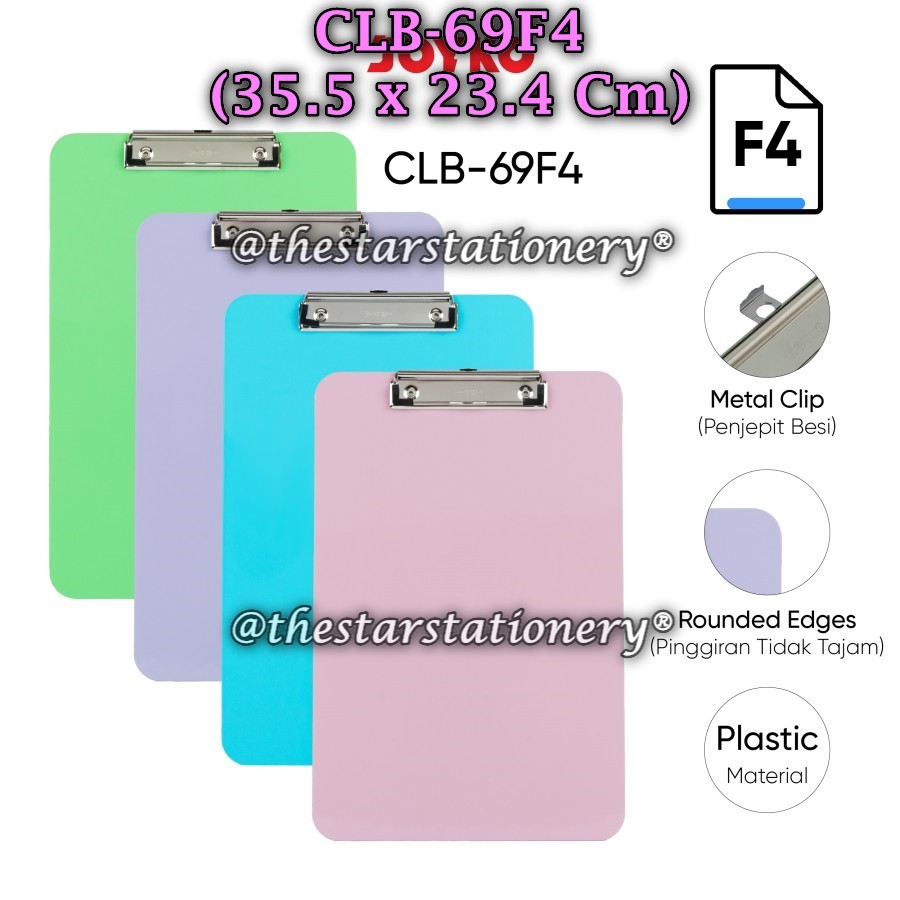 Jual (1 Biji) GROSIR Clipboard JOYKO CLB-69F4 / Clipboard Papan Jalan ...