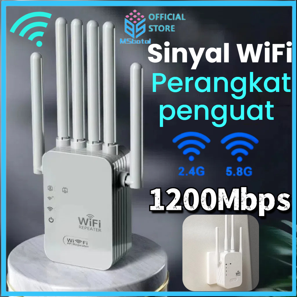 Jual 【COD】Penguat Sinyal WiFi 2.4G Dual Band 1200Mbps/Pengulang ...