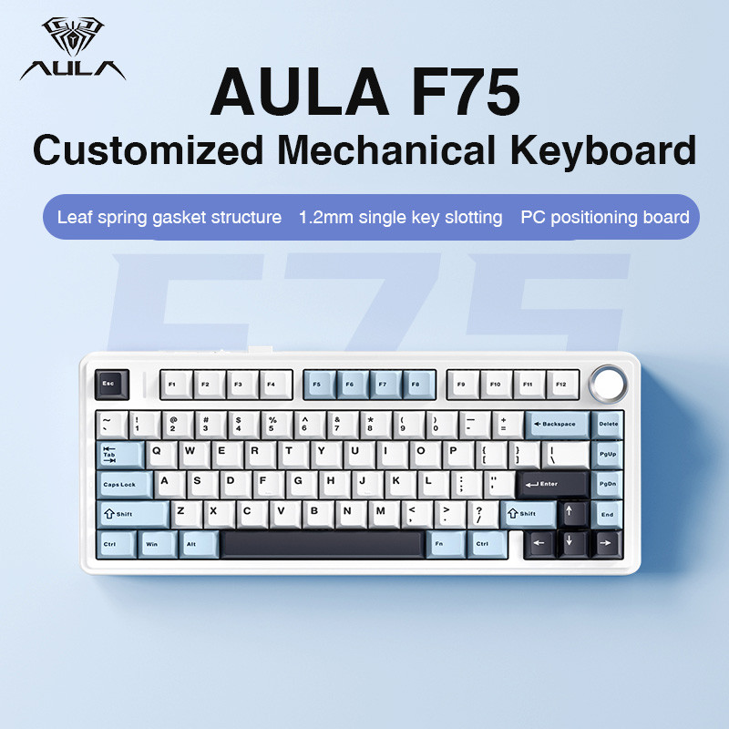 Jual AULA F75 2.4G Wireless/Bluetooth/Wired Gaming Mechanical Keyboard RGB Customized 75% Layout ...