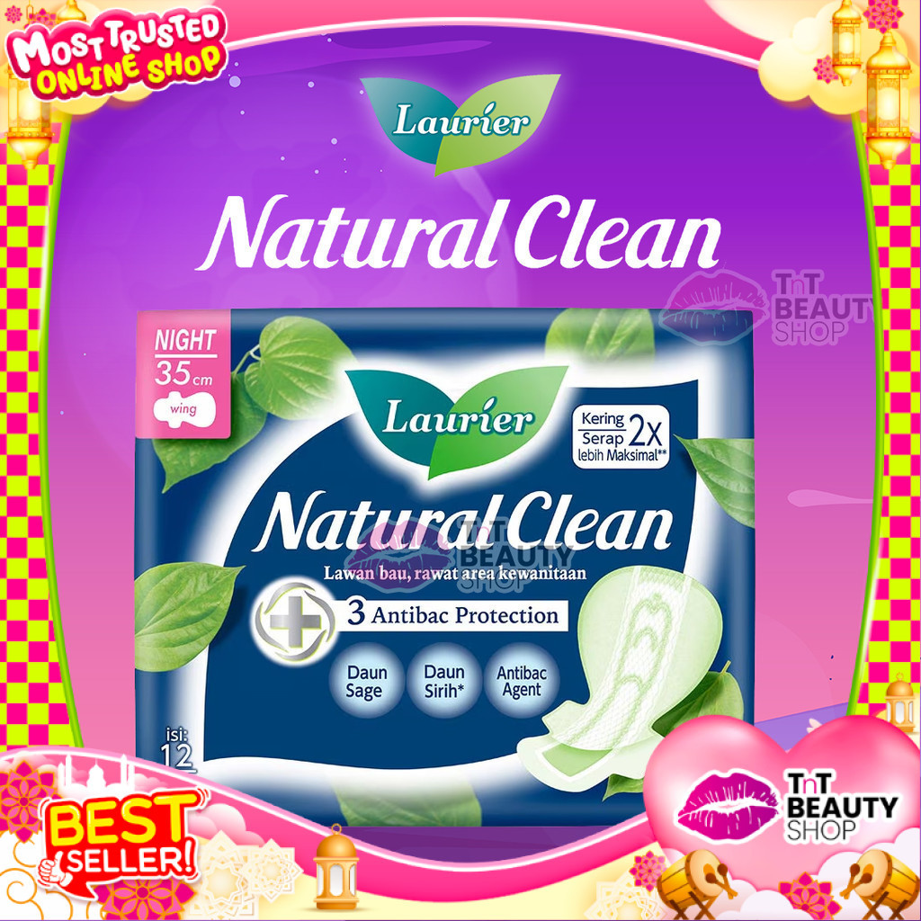 Jual Laurier Natural Clean Night 35cm 12's | Pembalut Wanita | TnT ...