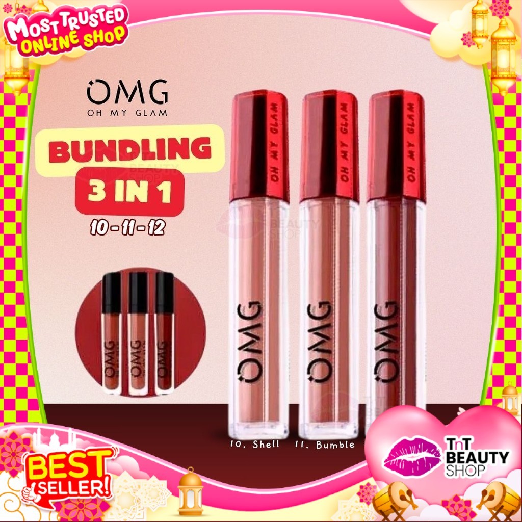 Jual [ BUNDLING Get 1 Gift ] OMG OH MY GLAM Matte Kiss Lip Cream Nude ...