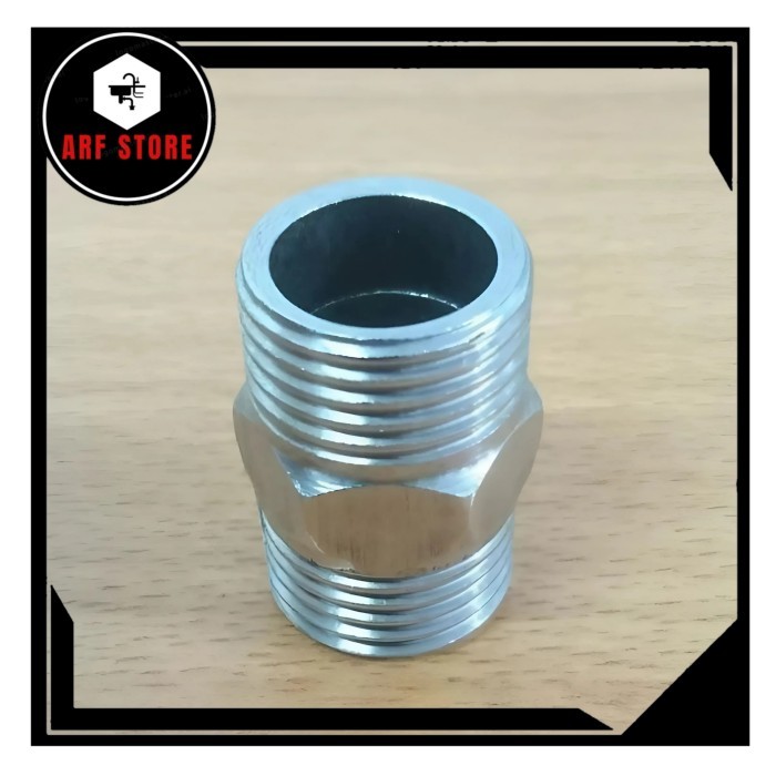 Jual Double Nepel Stainless Steel Water Heater Ukuran 1/2 Inch | Shopee Indonesia