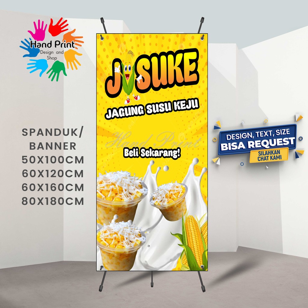 Jual Cetak Spanduk Banner Jasuke Kuning New MMT Spanduk Custom 60x160 ...