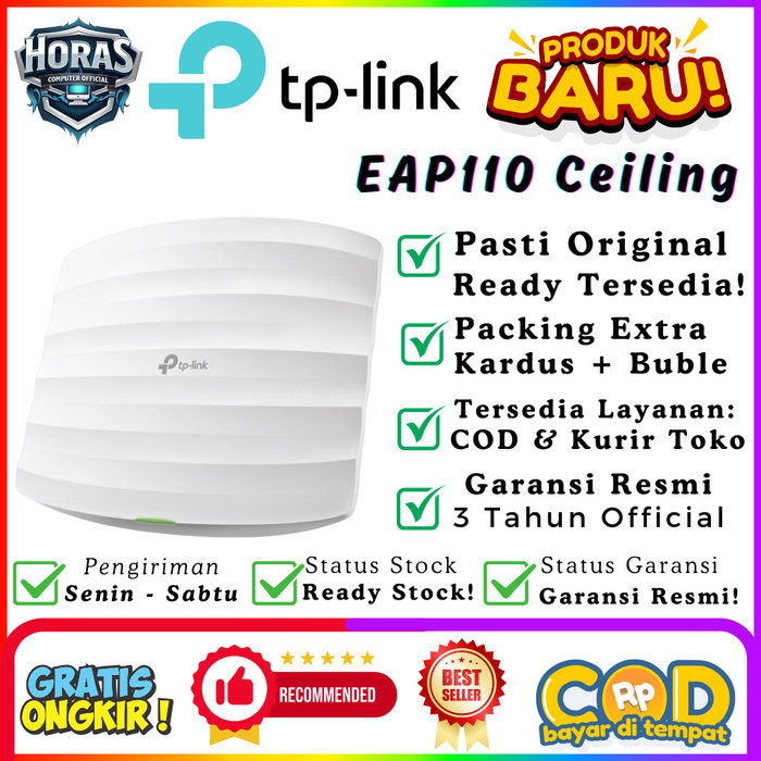 Jual TP-Link EAP110 300Mbps Ceiling HD Omada Wireless N PoE Access ...