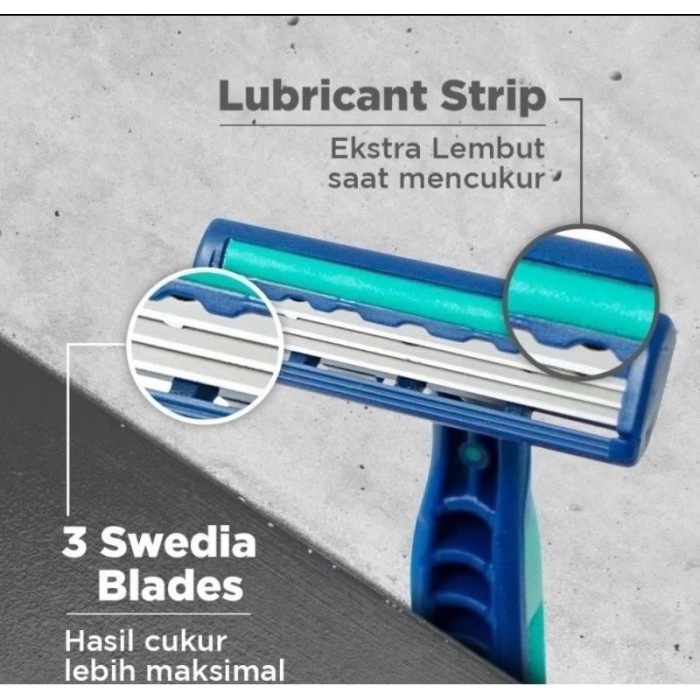 Jual Cukuran Alat Pisau Cukur Kumis Jenggot Bulu 2 / 3 Mata Pisau Stainless Steel Anti Karat ...