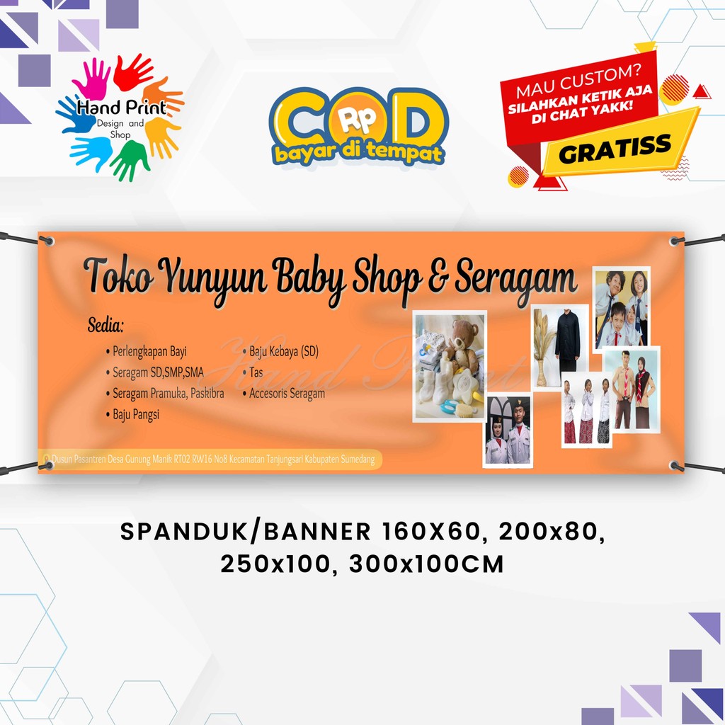 Jual Cetak Spanduk Banner Toko Busana & Perlengkapan Bayi MMT Spanduk ...